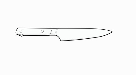 How To Draw A Kitchen Knife