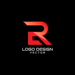 R symbol logo design Royalty Free Vector Image