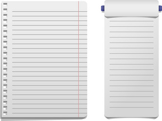Note memo paper different notebook sheets Vector Image
