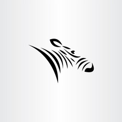 Zebra head logo decorative emblem Royalty Free Vector Image