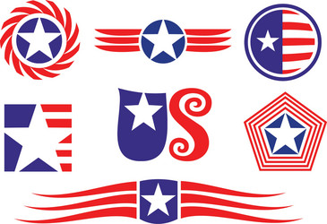 American patriotic symbols Royalty Free Vector Image