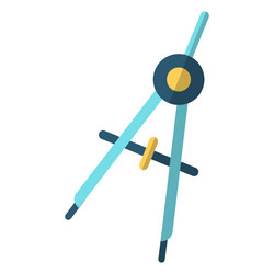 Bow compass school icon Royalty Free Vector Image