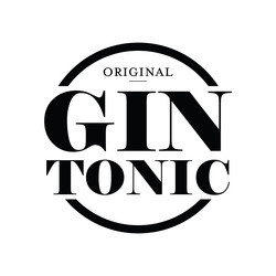 Cocktail gin tonic vintage sign Royalty Free Vector Image