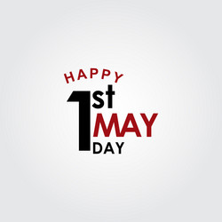 Happy may day logo template design Royalty Free Vector Image