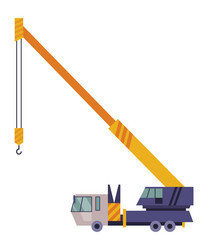 Hoisting crane icon construction crane equipment Vector Image