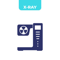 X ray machine pixel perfect gradient linear icon Vector Image