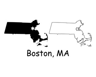 Boston Map Vector Images (over 410)