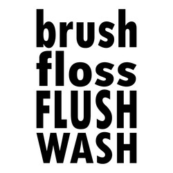 Flush the toilet quote letter Royalty Free Vector Image