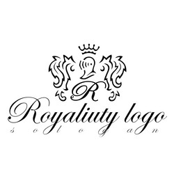 Royalty logo design Royalty Free Vector Image - VectorStock