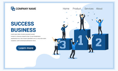 Team success web banner concept successful Vector Image