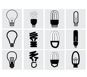 Light bulbs bulb icon set Royalty Free Vector Image