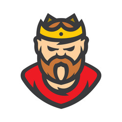 King wearing purple robe Royalty Free Vector Image