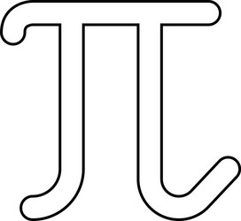 Pi greek symbol capital letter uppercase font Vector Image