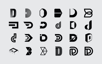 24 alphabet monogram designs Royalty Free Vector Image