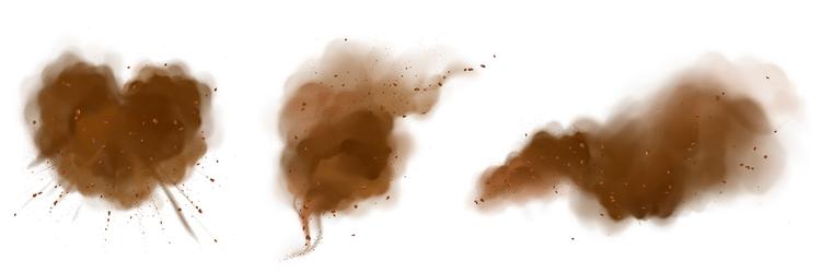 Coffee explosion realistic cracked bean or powder Vector Image