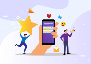 5 stars rating feedback customer satisfaction Vector Image