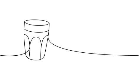Electric kettle one line continuous drawing Vector Image