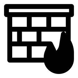 Firewall used to protect the network from attacks Vector Image