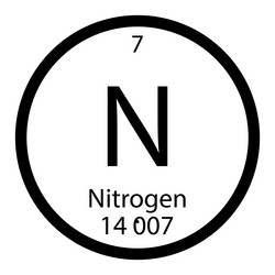 Nitrogen symbol Royalty Free Vector Image - VectorStock
