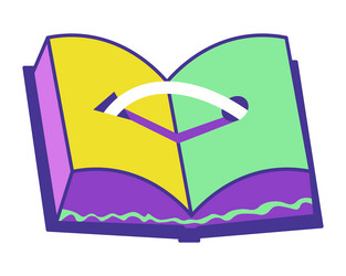 Book solid shape logo Royalty Free Vector Image