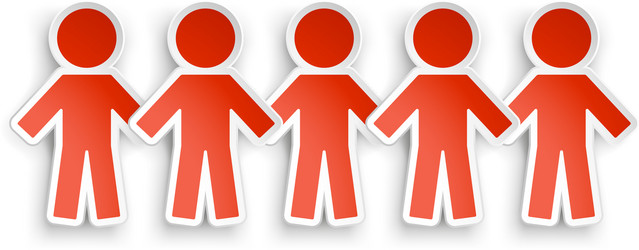 Cutout Paper People Holding Hands Vector Images (71)