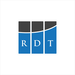 Rdt letter logo design on white background Vector Image