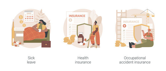 Social insurance abstract concept Royalty Free Vector Image