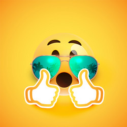 Emoticon doing thumb down Royalty Free Vector Image