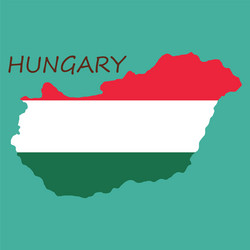 Symbol poster banner hungary map Royalty Free Vector Image