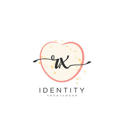Rx handwriting logo of initial signature wedding Vector Image