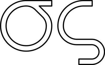 Sigma greek symbol capital letter uppercase font Vector Image