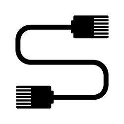Cable connector displayport icon black graphics Vector Image