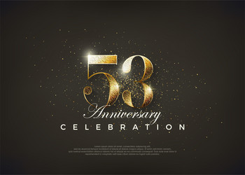 53rd anniversary number to celebrate birthday Vector Image