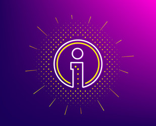 Info line icon information center sign minimal Vector Image