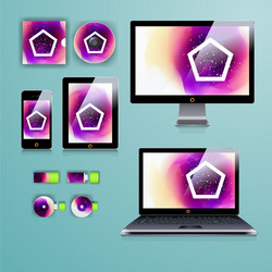 Modern application template design for corporate Vector Image