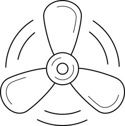 Boat propeller hand drawn outline doodle icon Vector Image