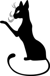 Cat silh Royalty Free Vector Image - VectorStock