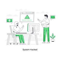 System hacked Royalty Free Vector Image - VectorStock