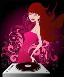 Dj Girl Vector Images (over 1,600)