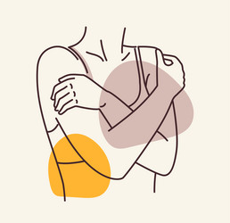 Female body line concept Royalty Free Vector Image