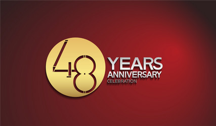 48 years anniversary celebration template design Vector Image