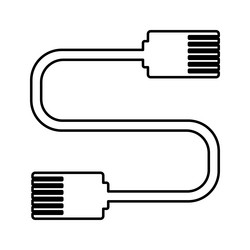 Cable connector displayport line icon outline Vector Image