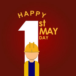 Happy may day logo template design Royalty Free Vector Image