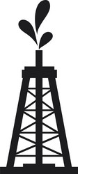Isolated oil tower over world design Royalty Free Vector