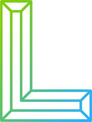 Pixel letter l logo icon design Royalty Free Vector Image