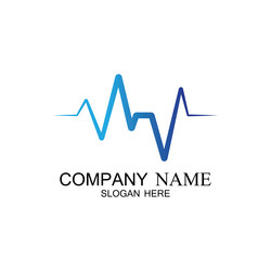 Pulse line template Royalty Free Vector Image - VectorStock