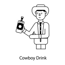 Cowboy drink Royalty Free Vector Image - VectorStock