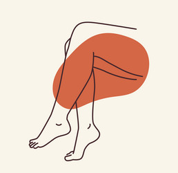 Female body line concept Royalty Free Vector Image