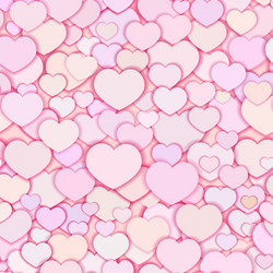Pink pastel color hearts geometric seamless Vector Image