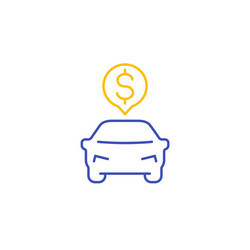 Transportation costs icon on white Royalty Free Vector Image